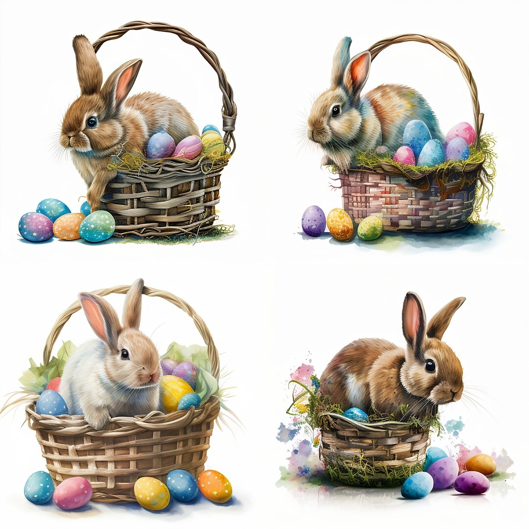 Easter Bunny Digital Clipart, Easter Bunny PNG for Sublimation, Easter ...
