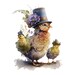 Watercolor Chicken Family Sublimation PNG, Chicken Family Digital ...