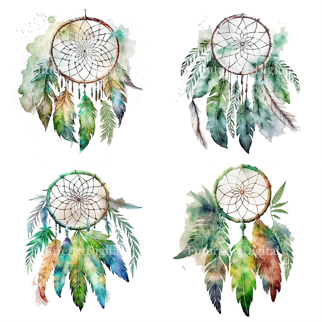 Watercolor Dream Catcher Digital Clipart, Dream Catcher Sublimation PNG ...