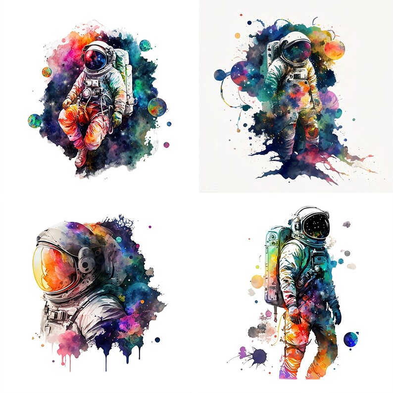 Watercolor Astronaut PNG, Astronaut Digital Clipart, Astronaut ...