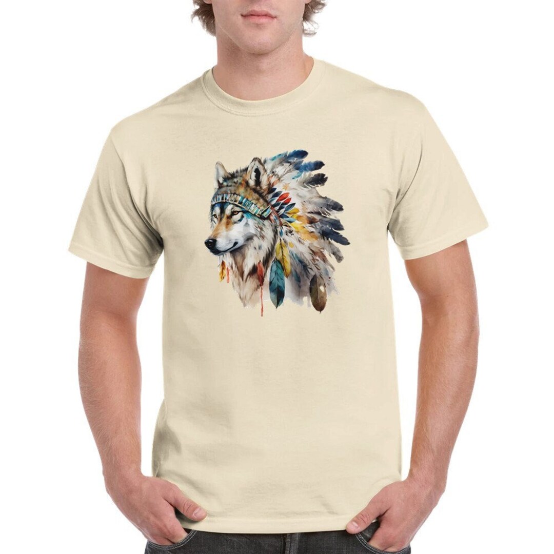 Wolf Tshirt for Men, Indian Wolf Shirt for Women, Wolf Graphic T-shirt ...
