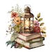 Watercolor Book Stack PNG, Book Stack Digital Clipart, Book Stack ...