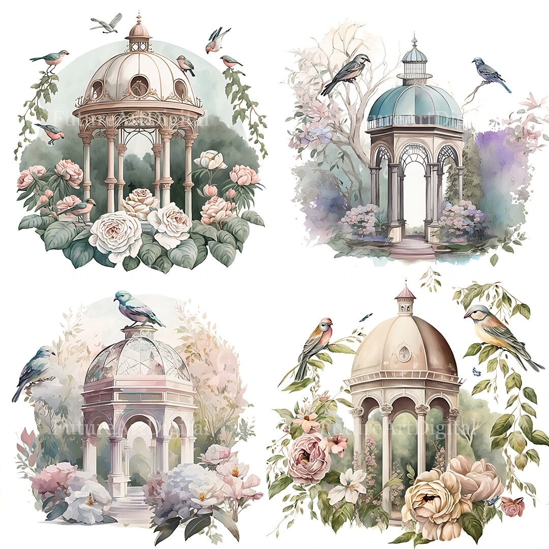 Watercolor Bird Aviary With Flowers Sublimation PNG, Bird Aviary ...