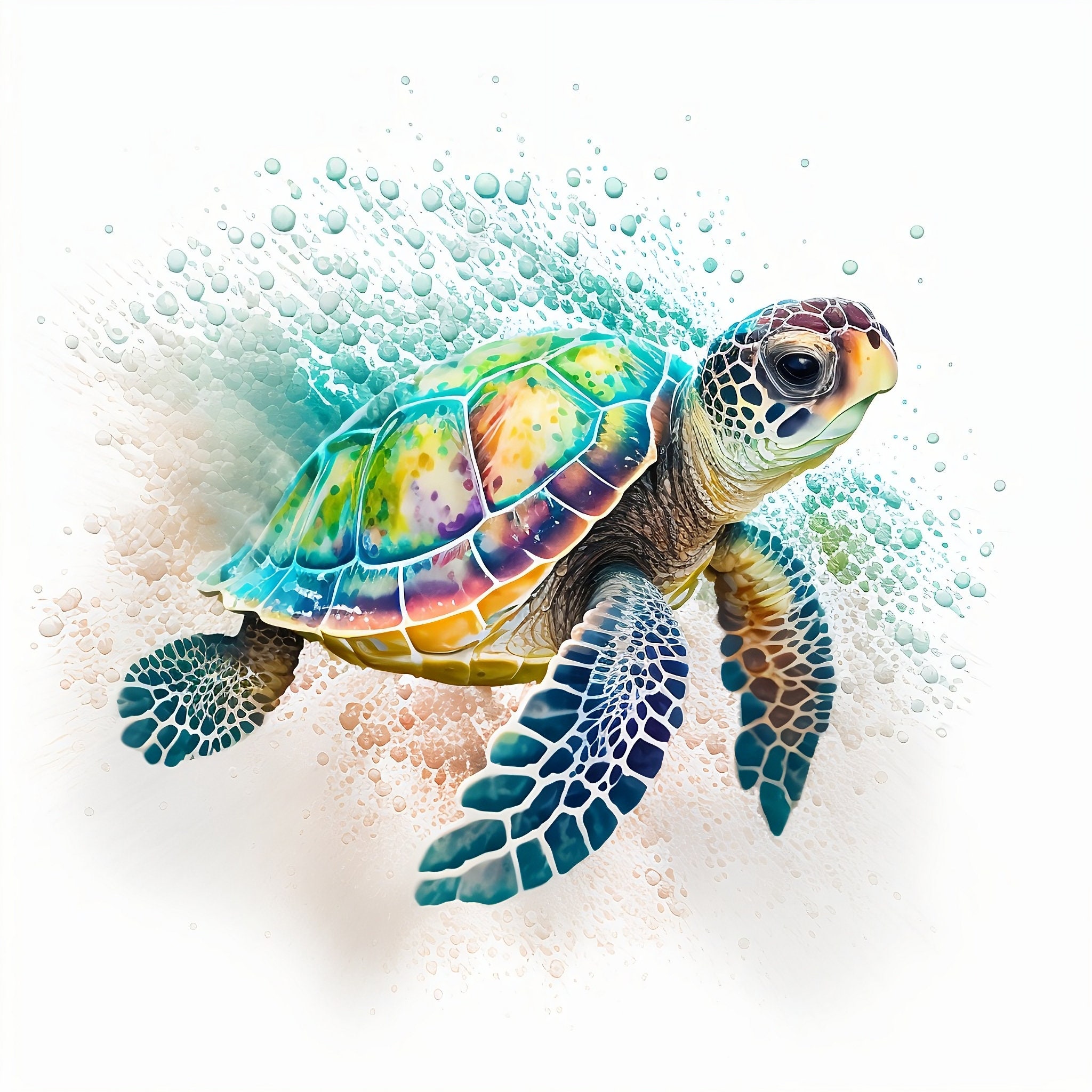 Sea Turtle Printable Baby Turtle Digital Download File - Etsy Canada