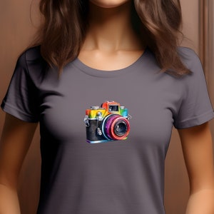 20 Watercolor Rainbow Camera Digital Clipart, Camera Sublimation ...