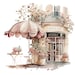 Watercolor Paris Cafe Digital Clipart, Paris Corner Cafe Sublimation ...