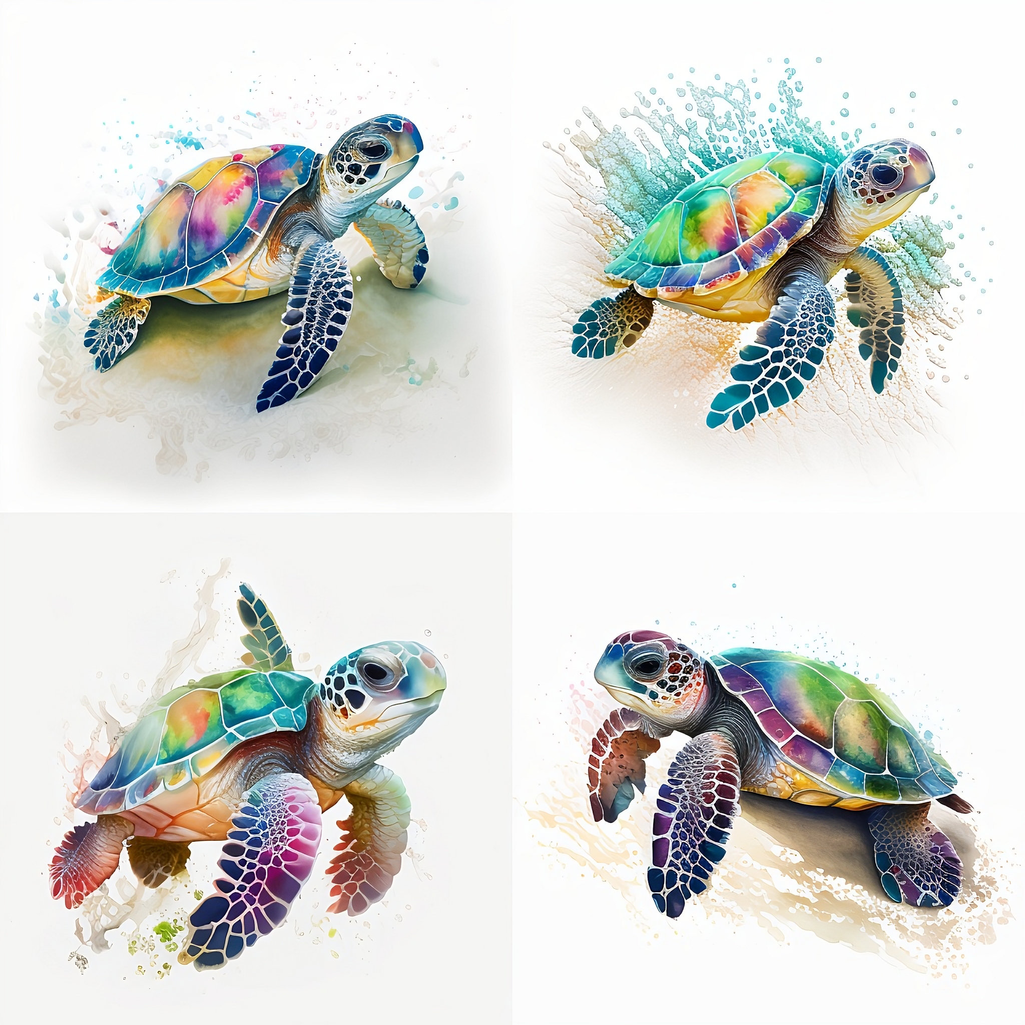 Sea Turtle Printable Baby Turtle Digital Download File - Etsy