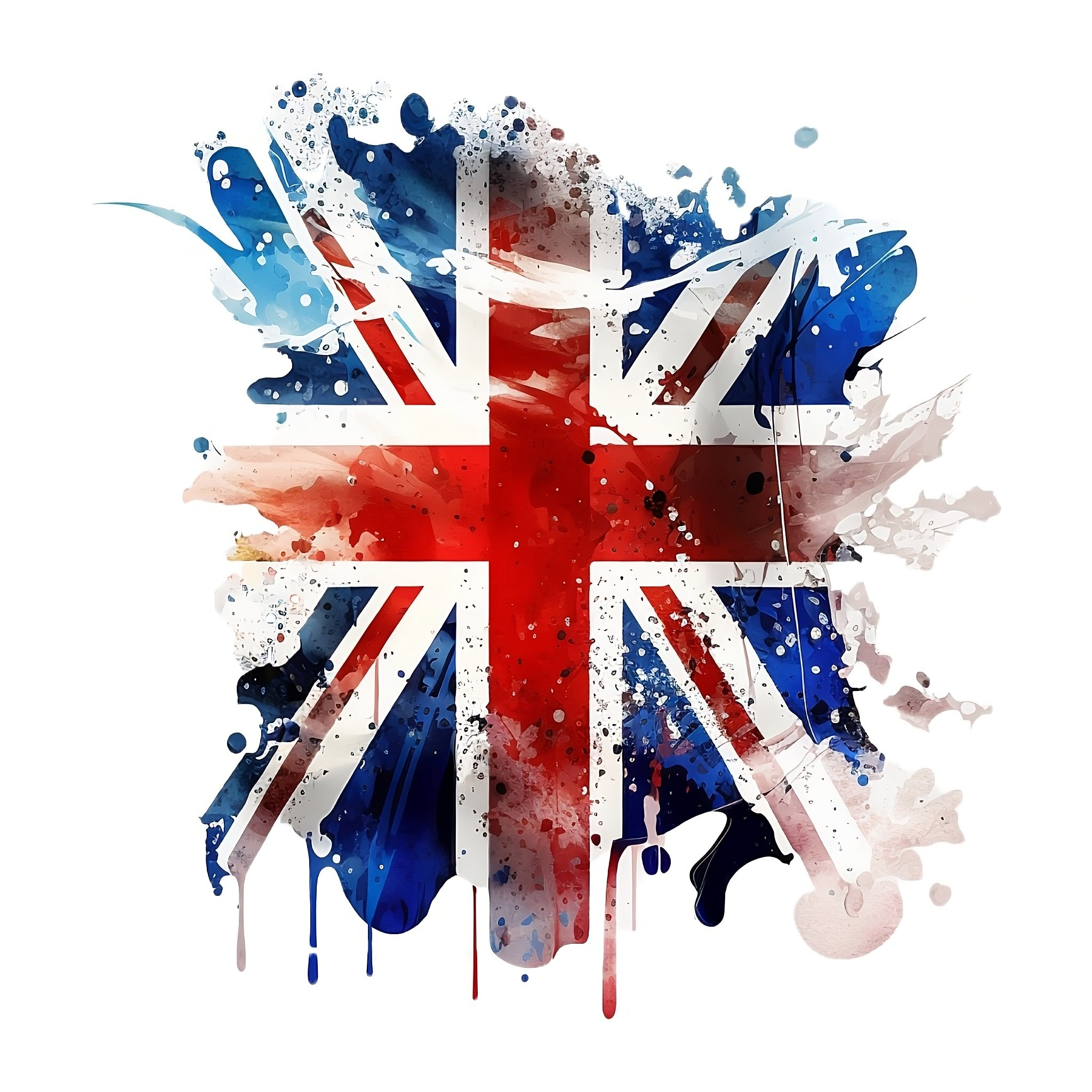 Watercolor Uk Flag PNG England Flag Digital Clipart Great - Etsy UK