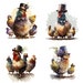 Watercolor Chicken Family Sublimation PNG, Chicken Family Digital ...