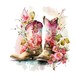 Watercolor Cowboy Boots Sublimation PNG, Cowgirl Boots Digital Clipart ...