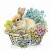 Watercolor Easter Bunny Sublimation PNG, Easter Bunny Baby in a Basket ...