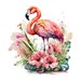 Watercolor Flamingo Sublimation PNG, Pink Flamingo Digital Clipart ...
