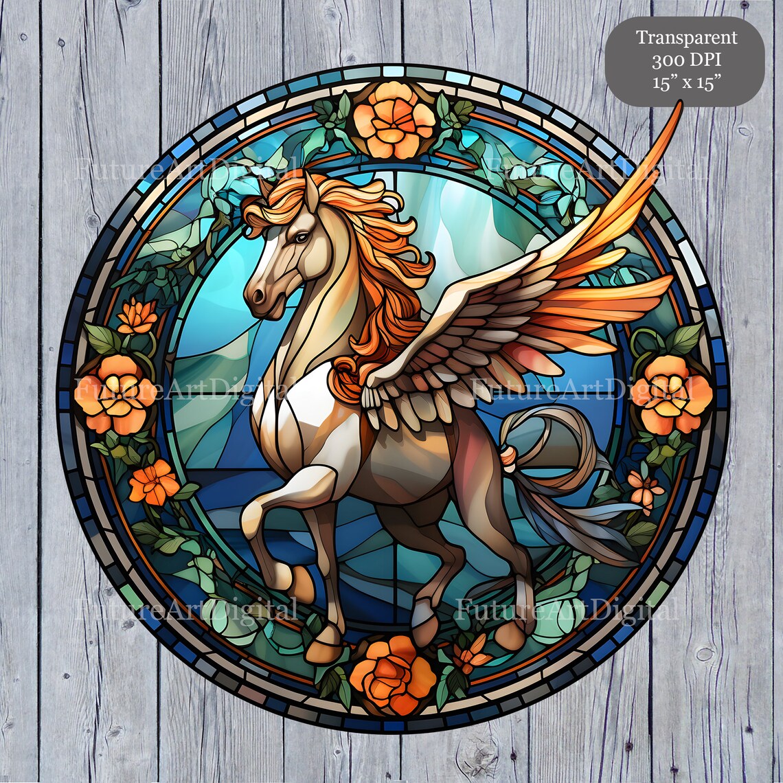 25 Stained Glass Pegasus Printable Clipart, Pegasus Digital Clipart ...