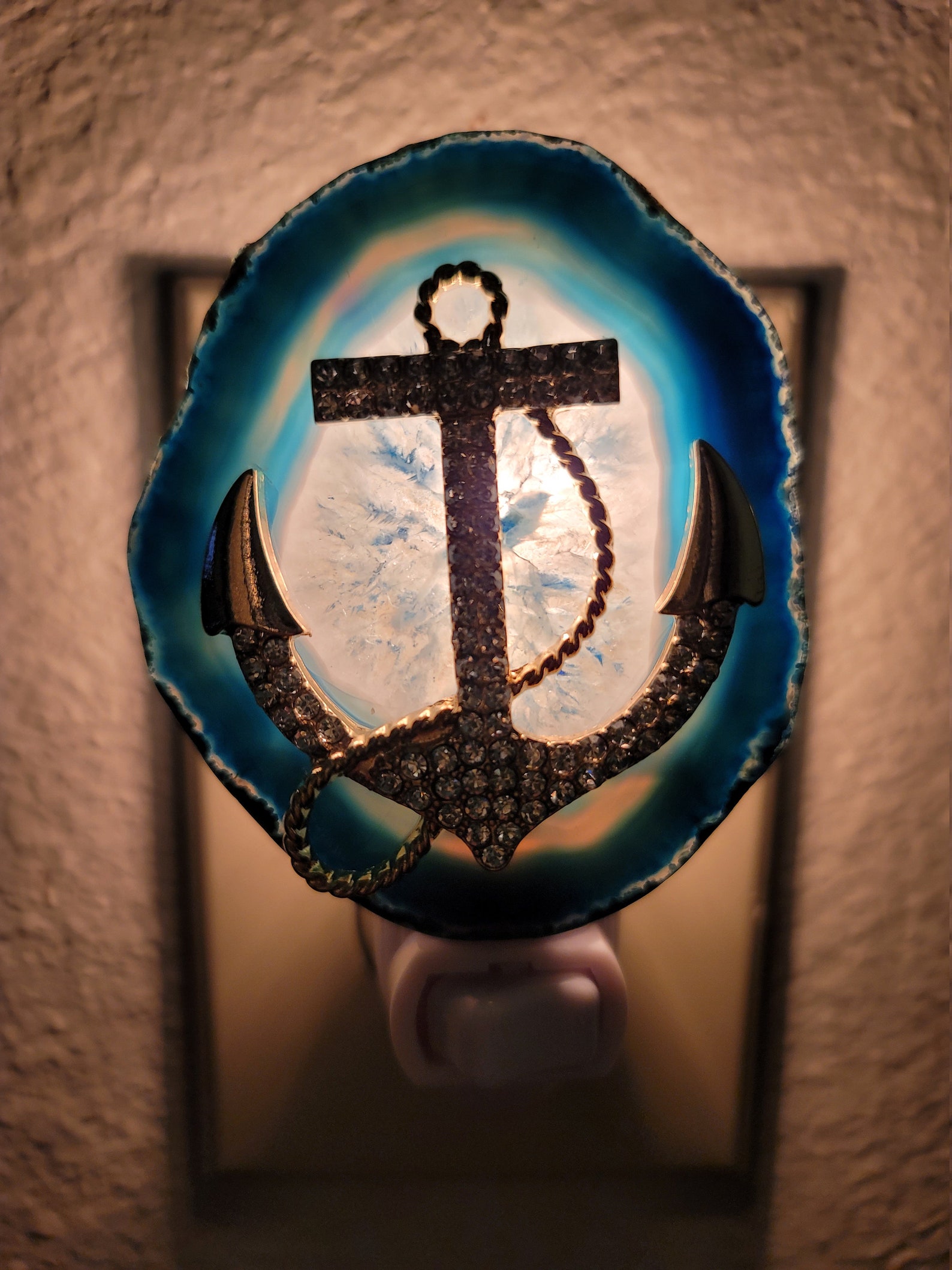 Agate Night Light Anchor Night Light Nautical Night Light - Etsy