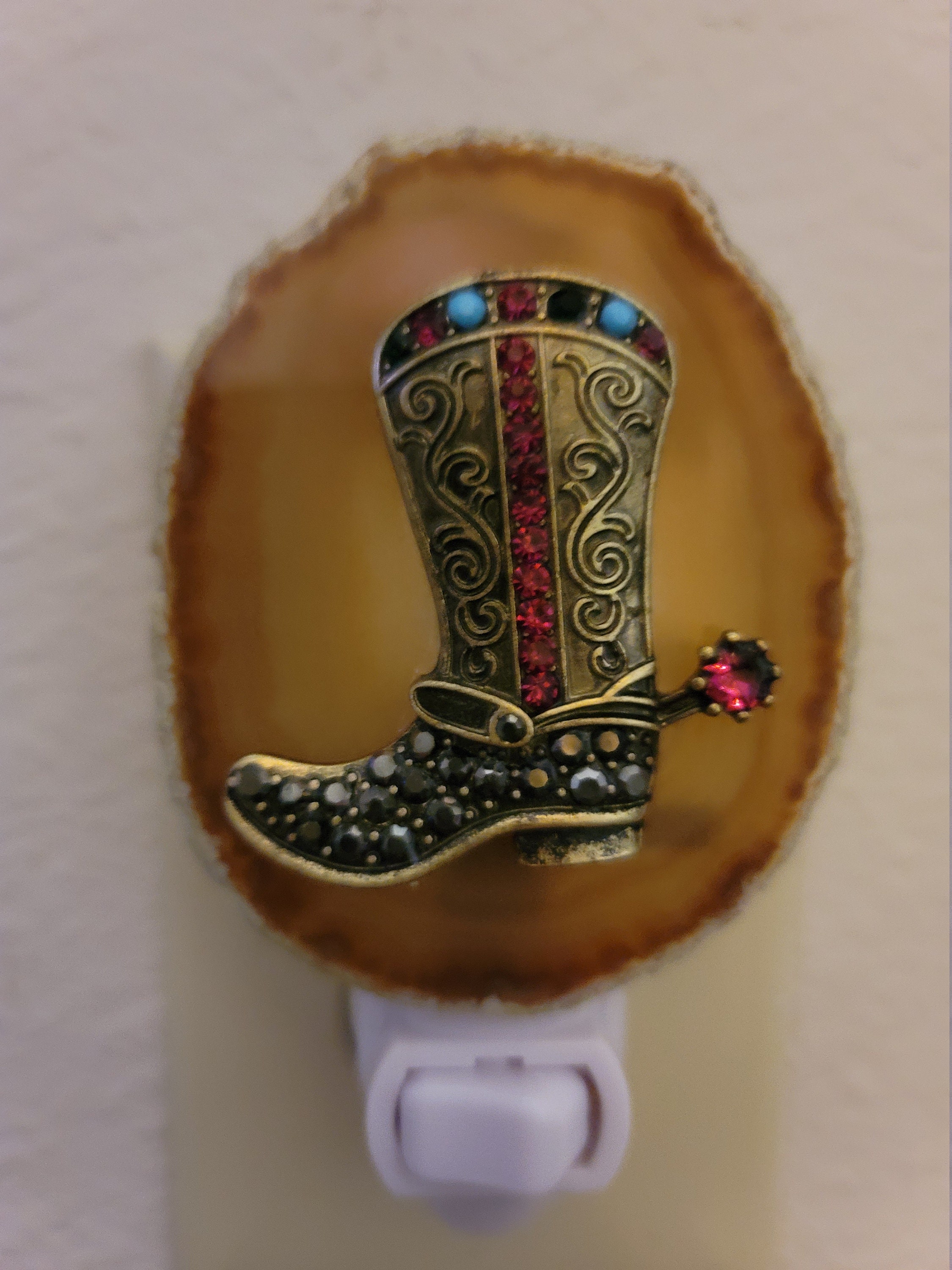 Buy Agate Night Light, Cowboy Boot Night Light, Western Night Light ...