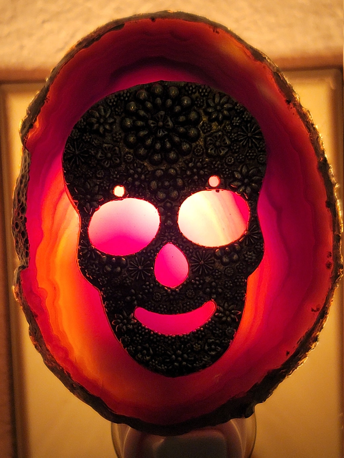 Agate Night Light Sugar Skull Night Light Skull Night Light - Etsy