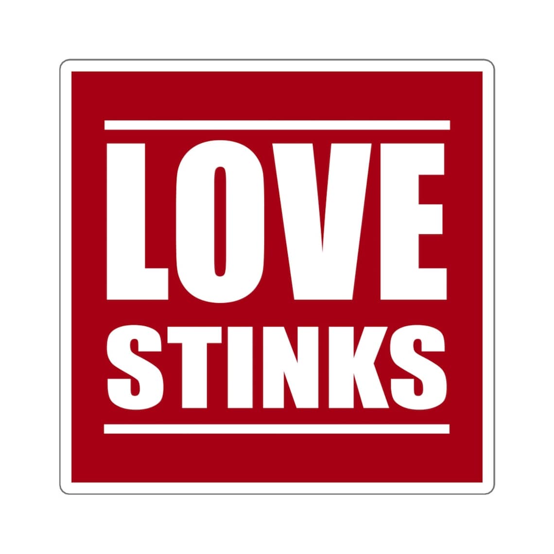 Love Stinks - Square Sticker - Etsy