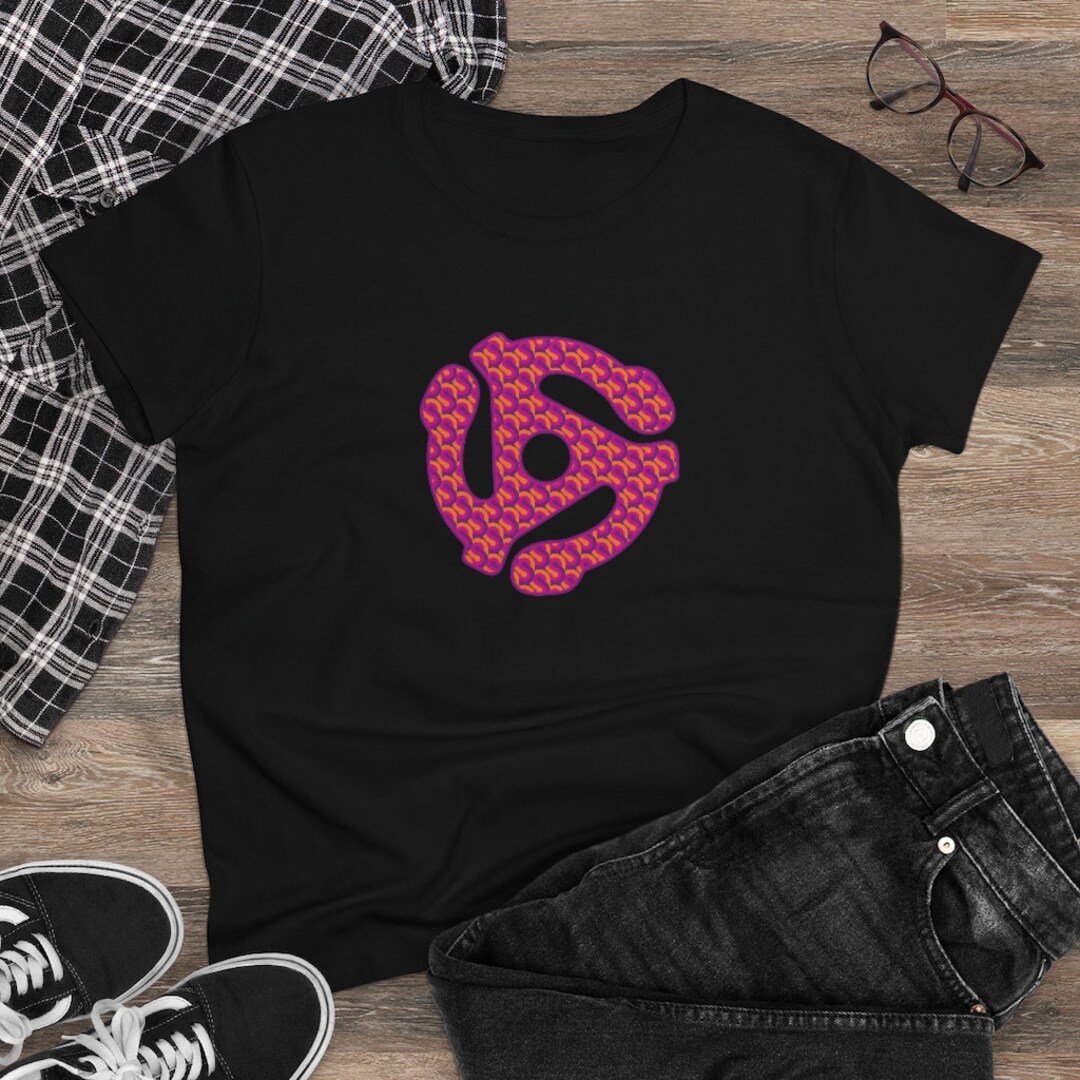 45 Record Spindle Adaptor disco Version Women's Tee - Etsy