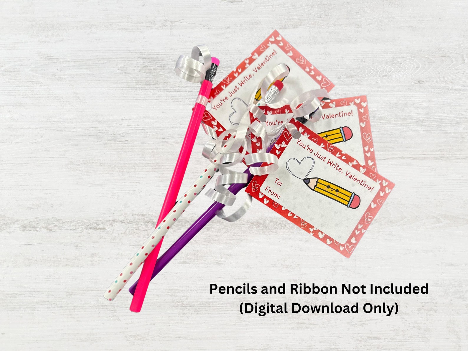 Printable Pencil-themed Valentine’s Day Cards & Pencil Tags - Etsy