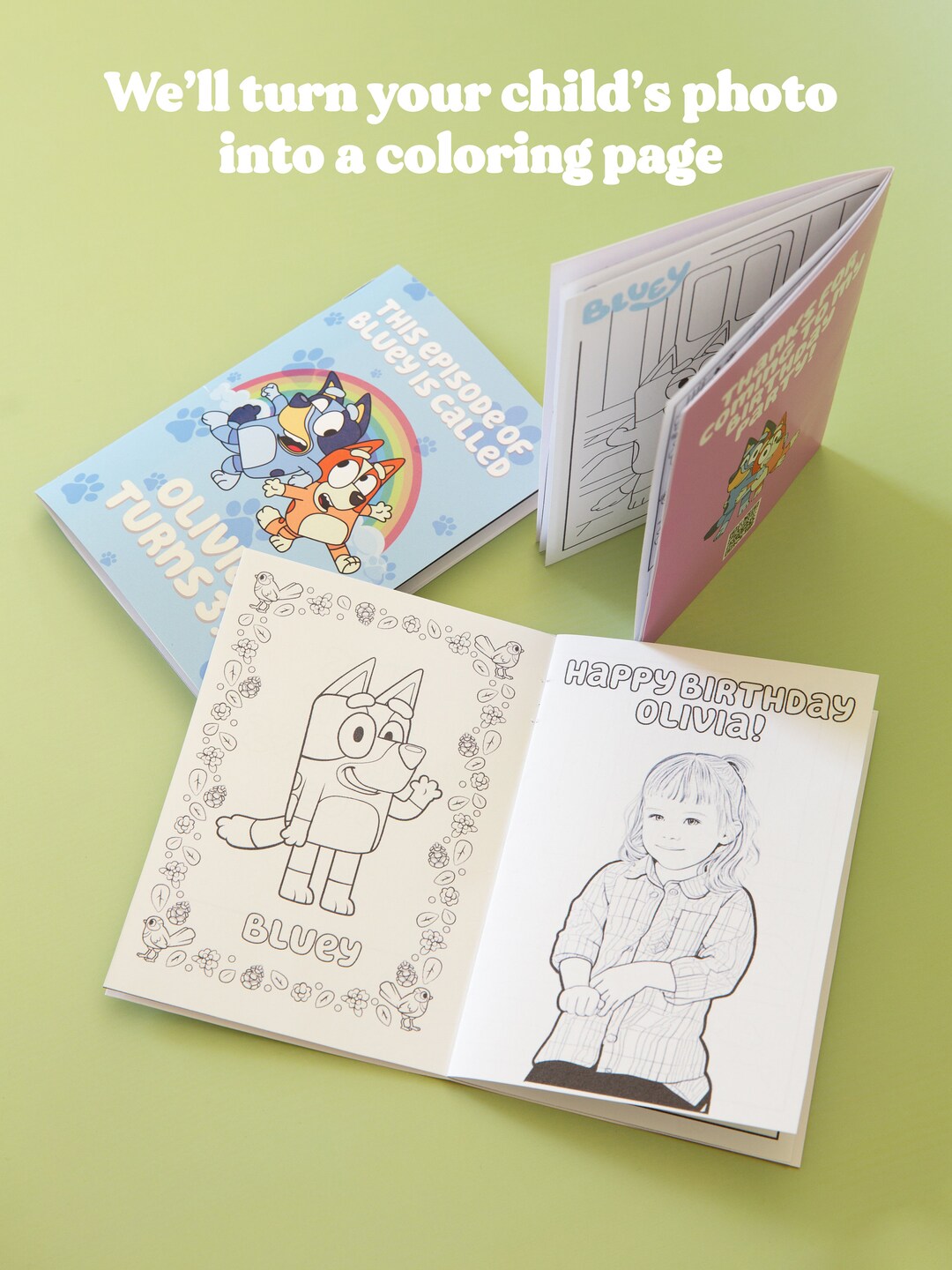 Custom Coloring Book Party Favor, Bluey Party Favor, Bluey Coloring ...