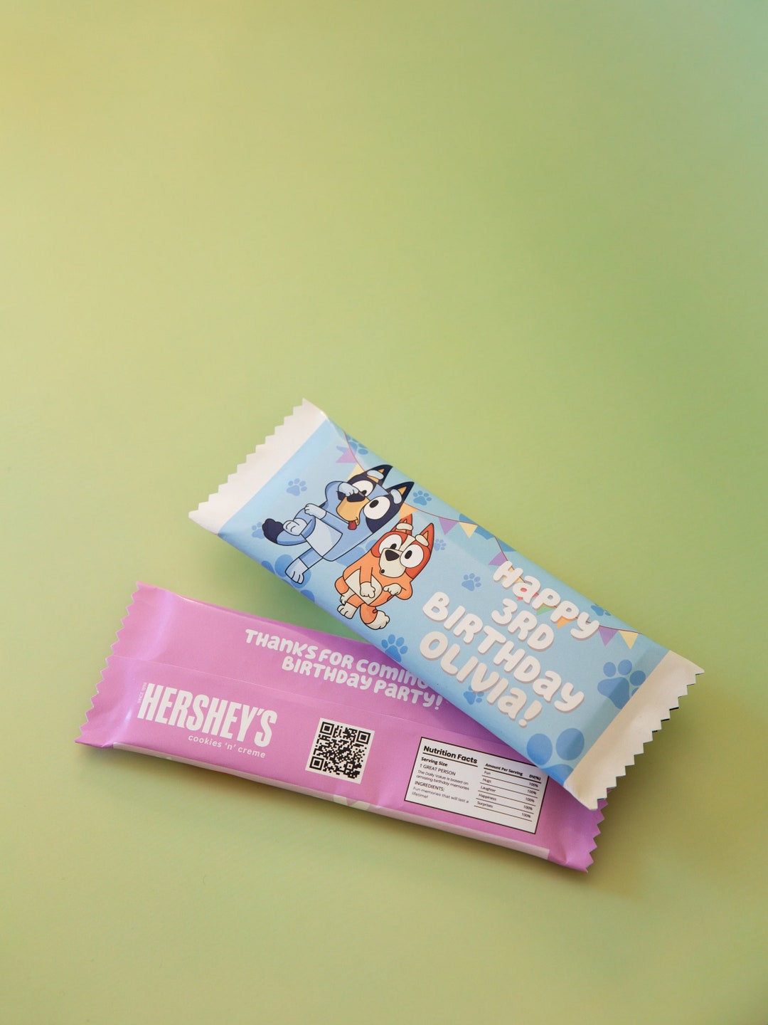 Custom Party Favors Bluey Party Treats Custom Candy Bars Personalized ...