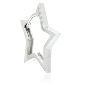 Sterling Silver Open Star Earrings - Etsy