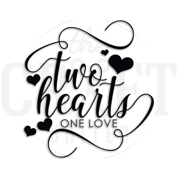 Two Hearts Svg - Etsy