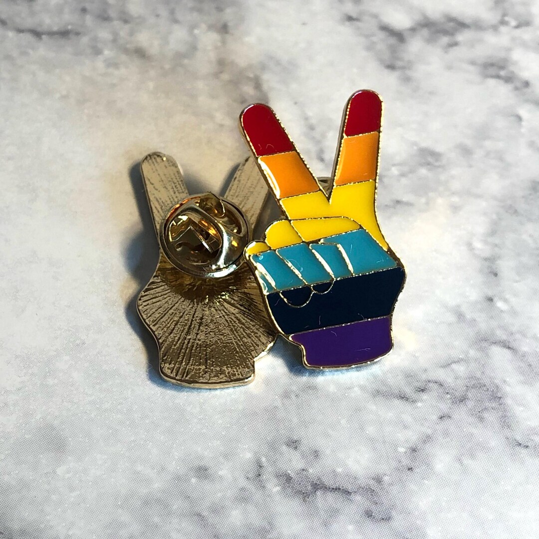 Pride Peace Pin - Etsy