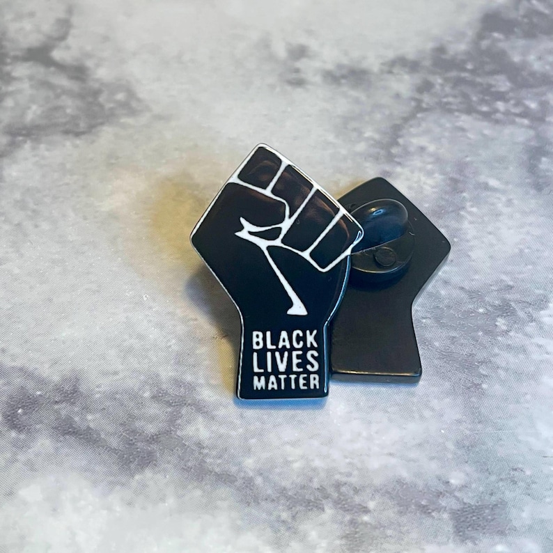 Black Lives Matter Fist Pin - Etsy
