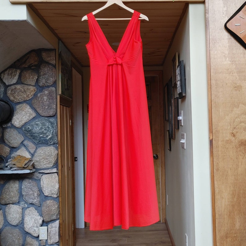 Vintage 60s Glydons Hollywood Low Cut Red Sleeveless Formal - Etsy