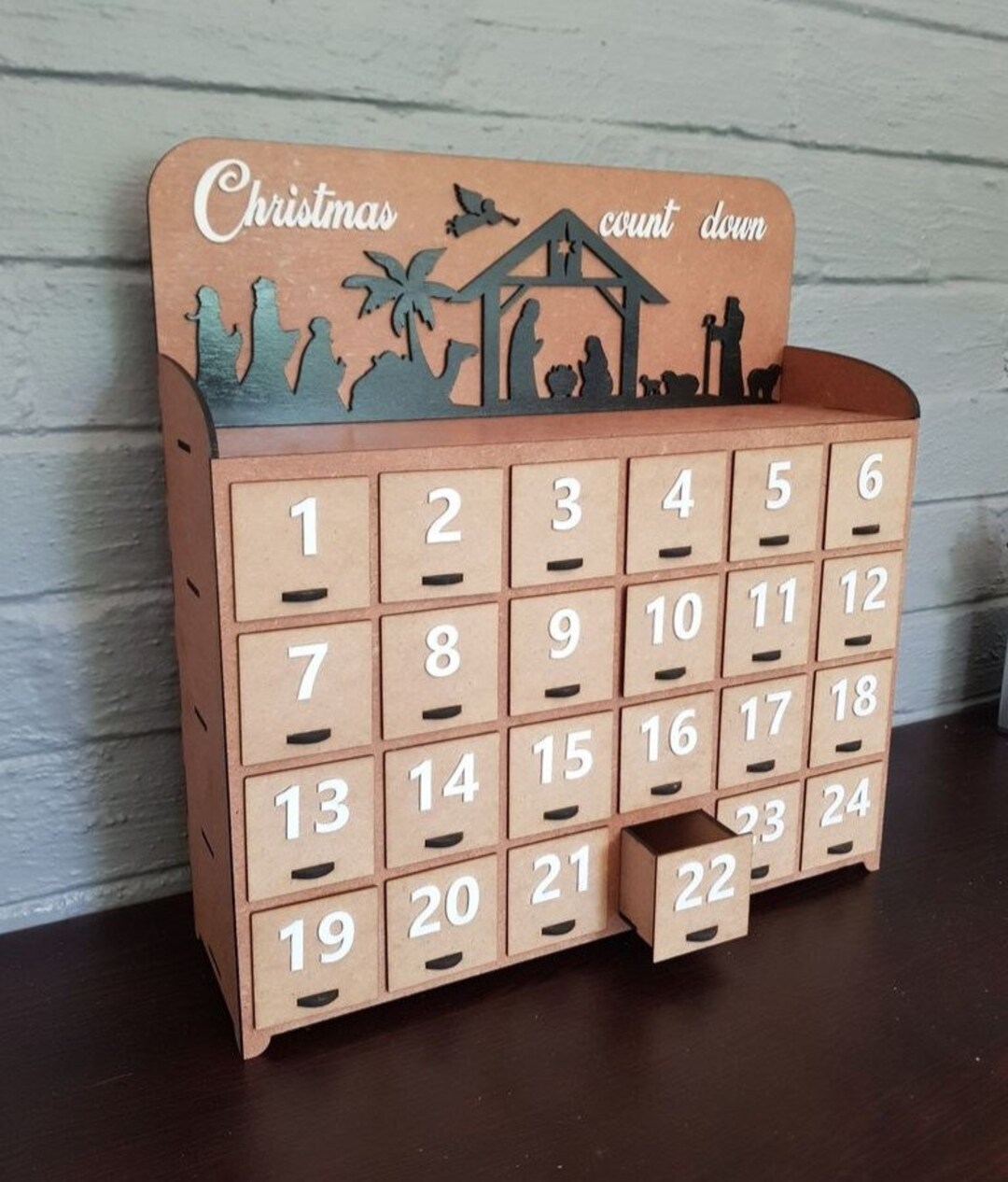 Christmas Countdown Drop Box Laser Cut File Laser Cut File - Etsy