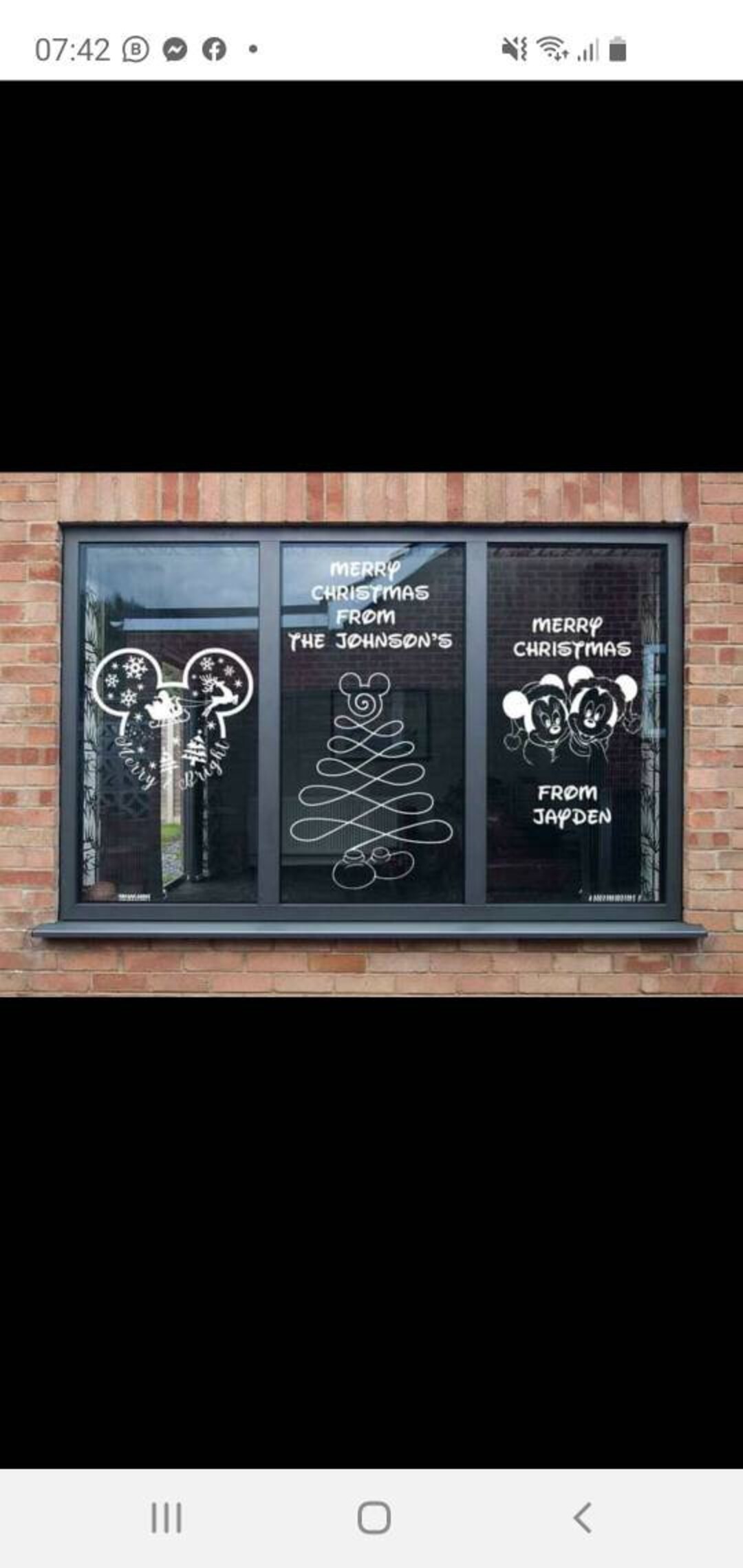 Disney Christmas Window Sticker, Personalized - Etsy UK