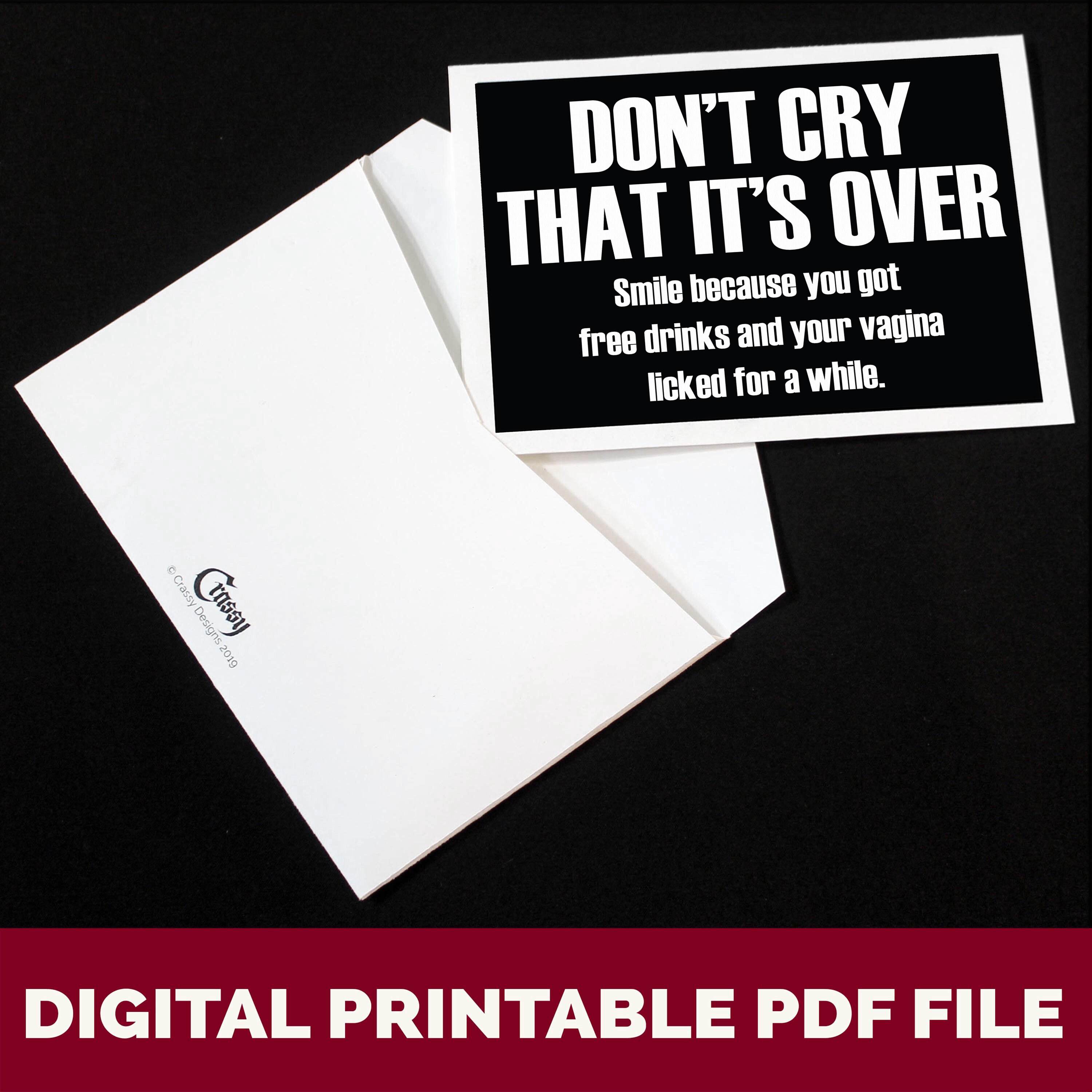 Printable Adult Divorce or Break up Card. Don't Cry That - Etsy