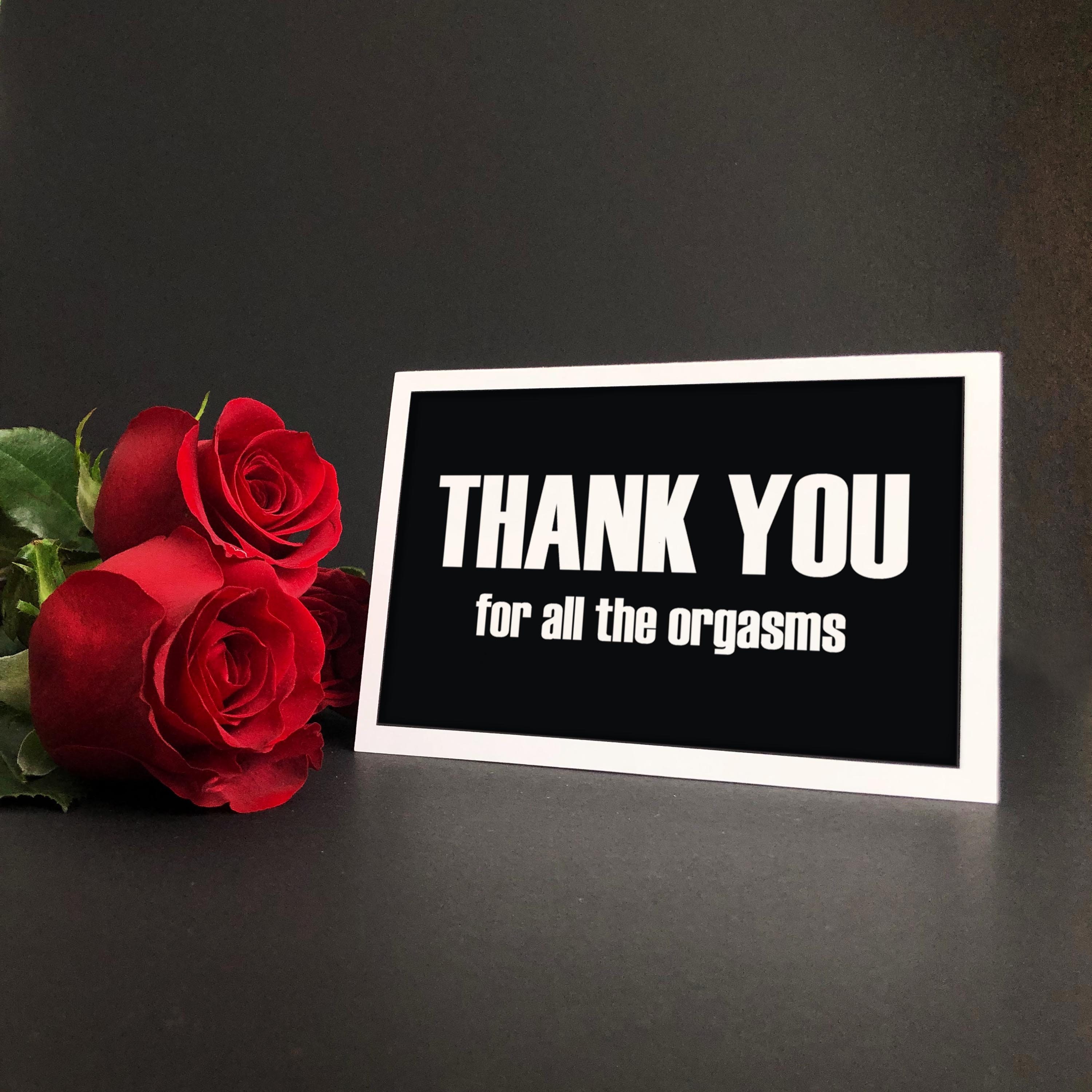 Printable Naughty Thank You Card Thank You For All The Orgasms Printable Card Funny Thank You