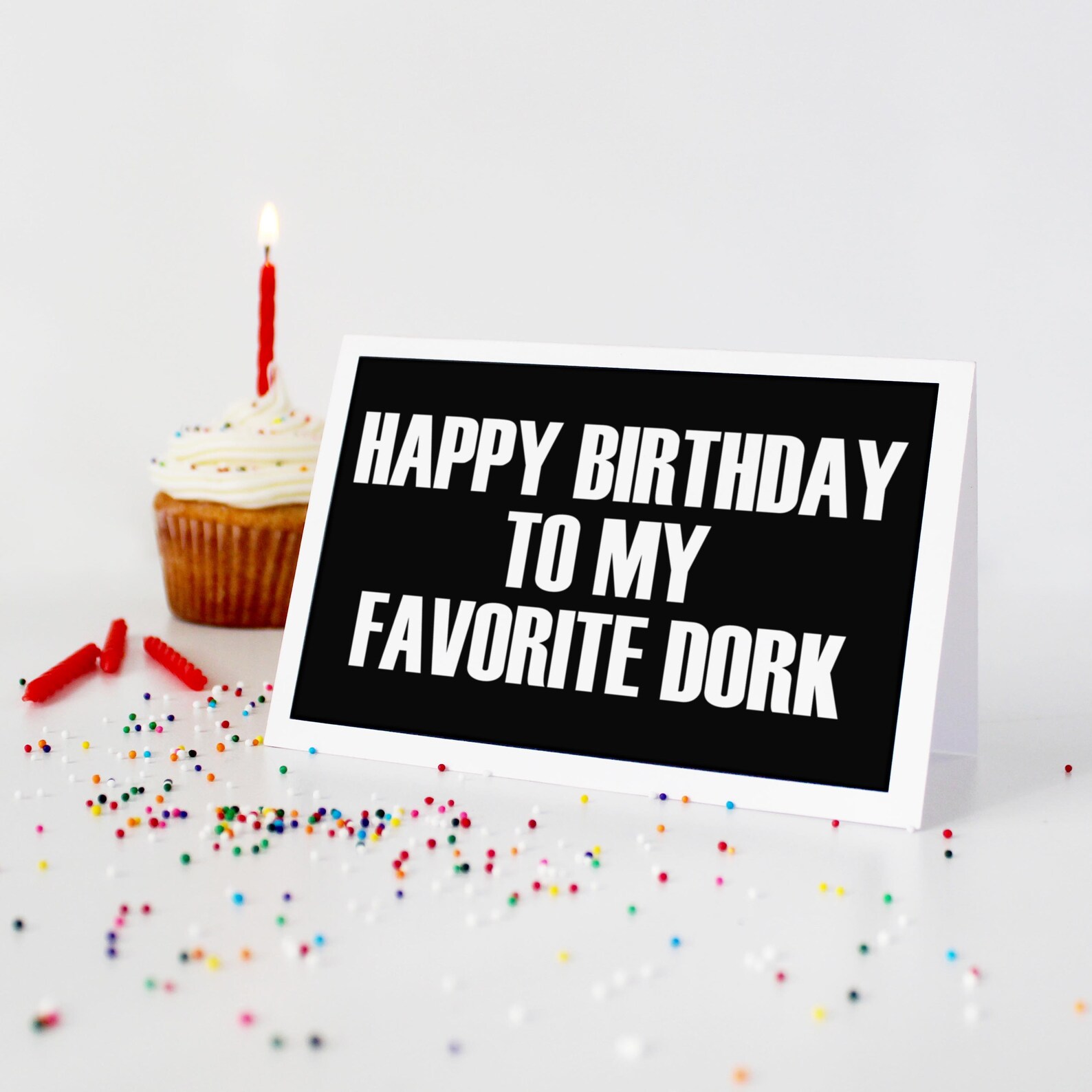 Printable Happy Birthday Card. Favorite Dork. Funny Birthday Card ...