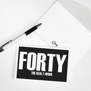 Funny Printable 40th Birthday Card. Fun Happy Birthday Card, Instant ...