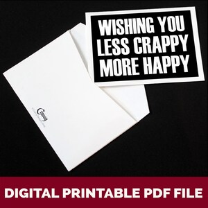 Funny Printable Get Well Card. Less Crappy. Funny Card, Instant ...