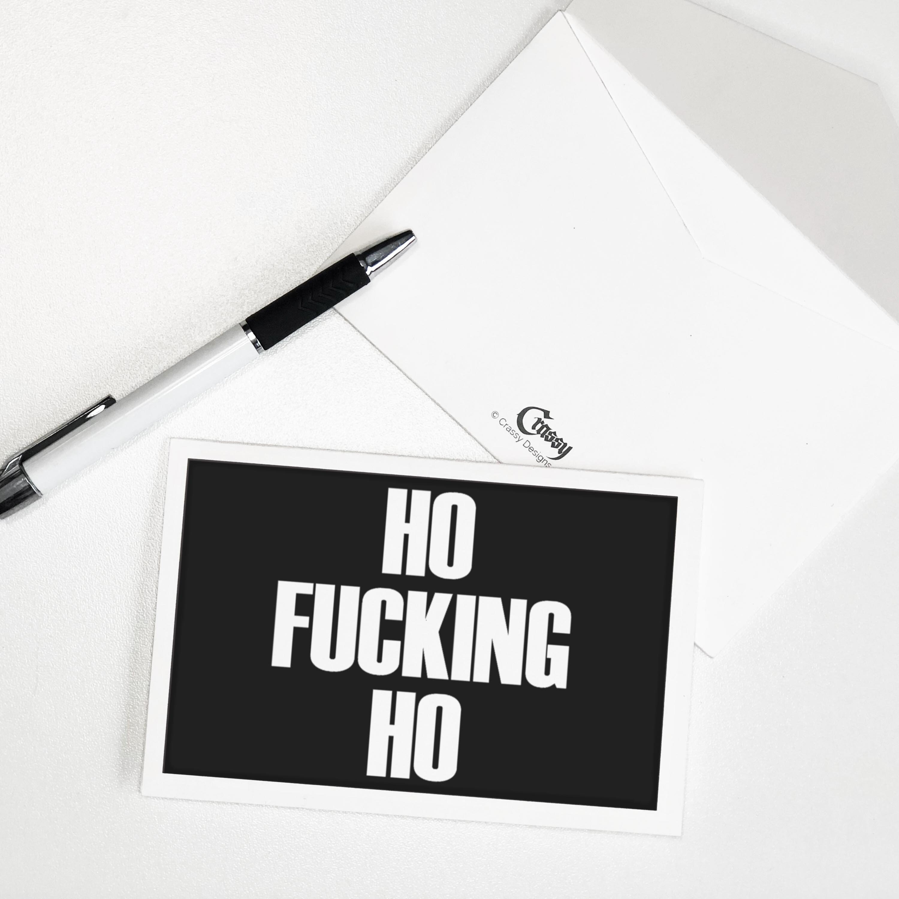 Funny Printable Christmas Card. Ho Fucking Ho. Happy Holidays - Etsy