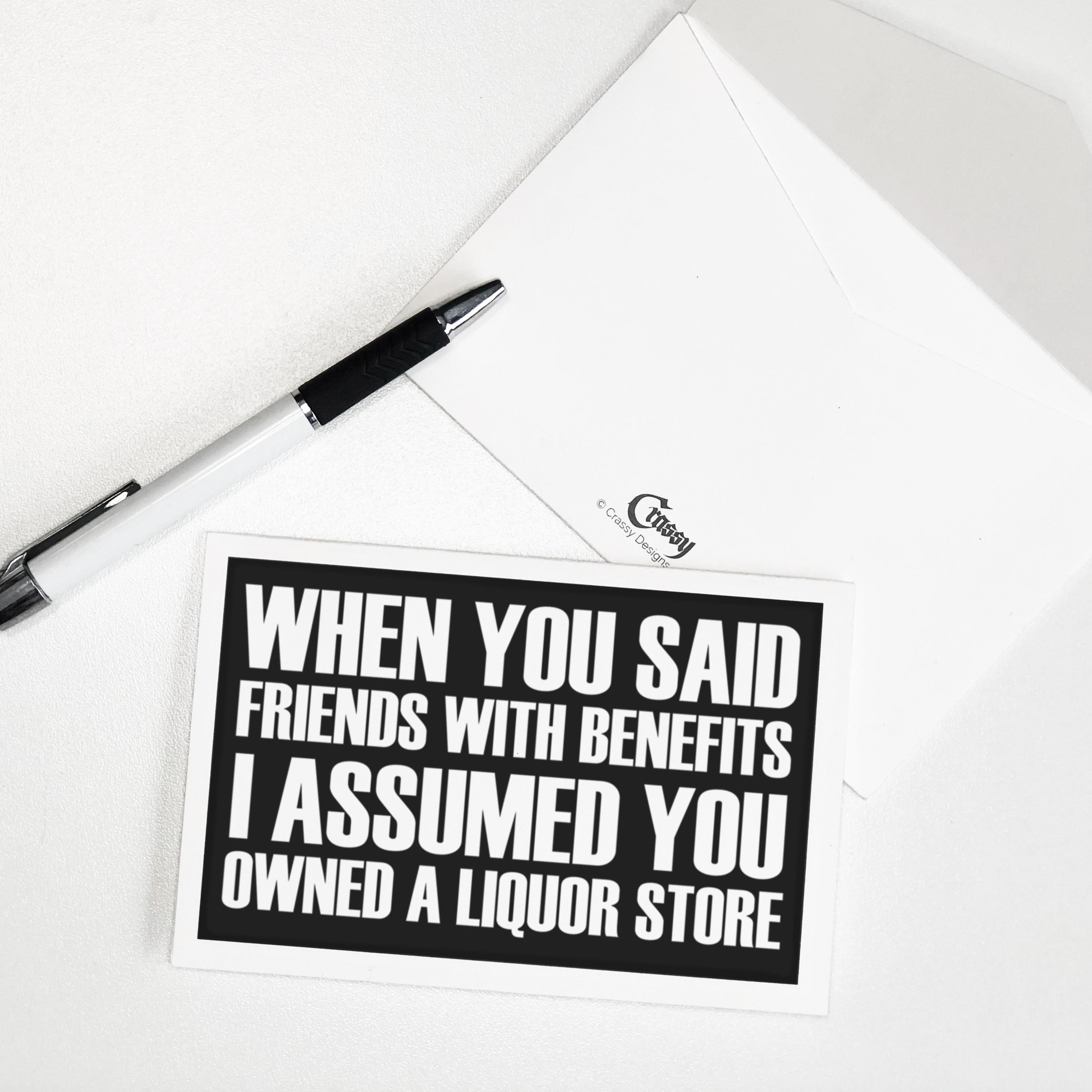 Printable Funny Card. Friends With Benefits. Adult Card, Fun Novelty ...