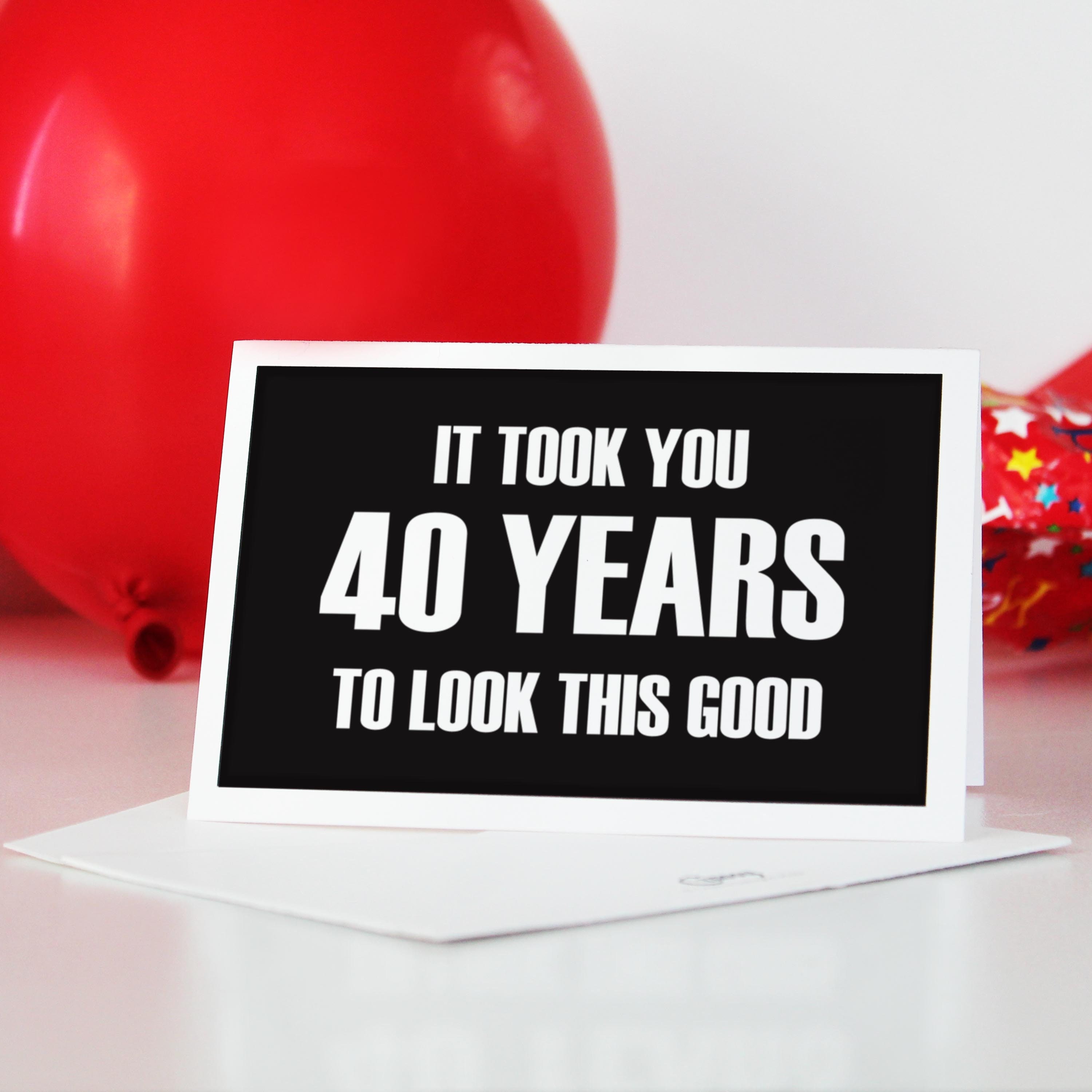 Funny Printable 40th Birthday Card. Happy Birthday Card, Funny Card ...