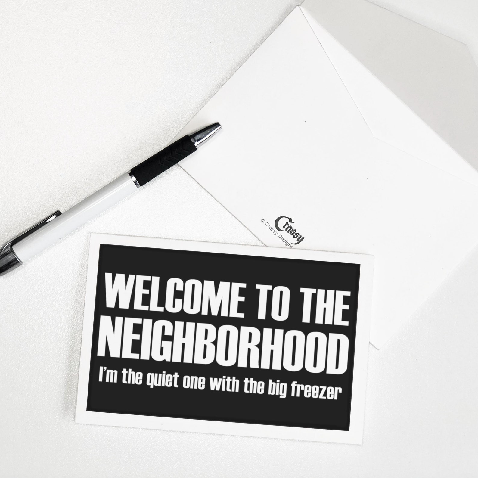 Funny Printable New Neighbors Card. Welcome to the Neighborhood ...