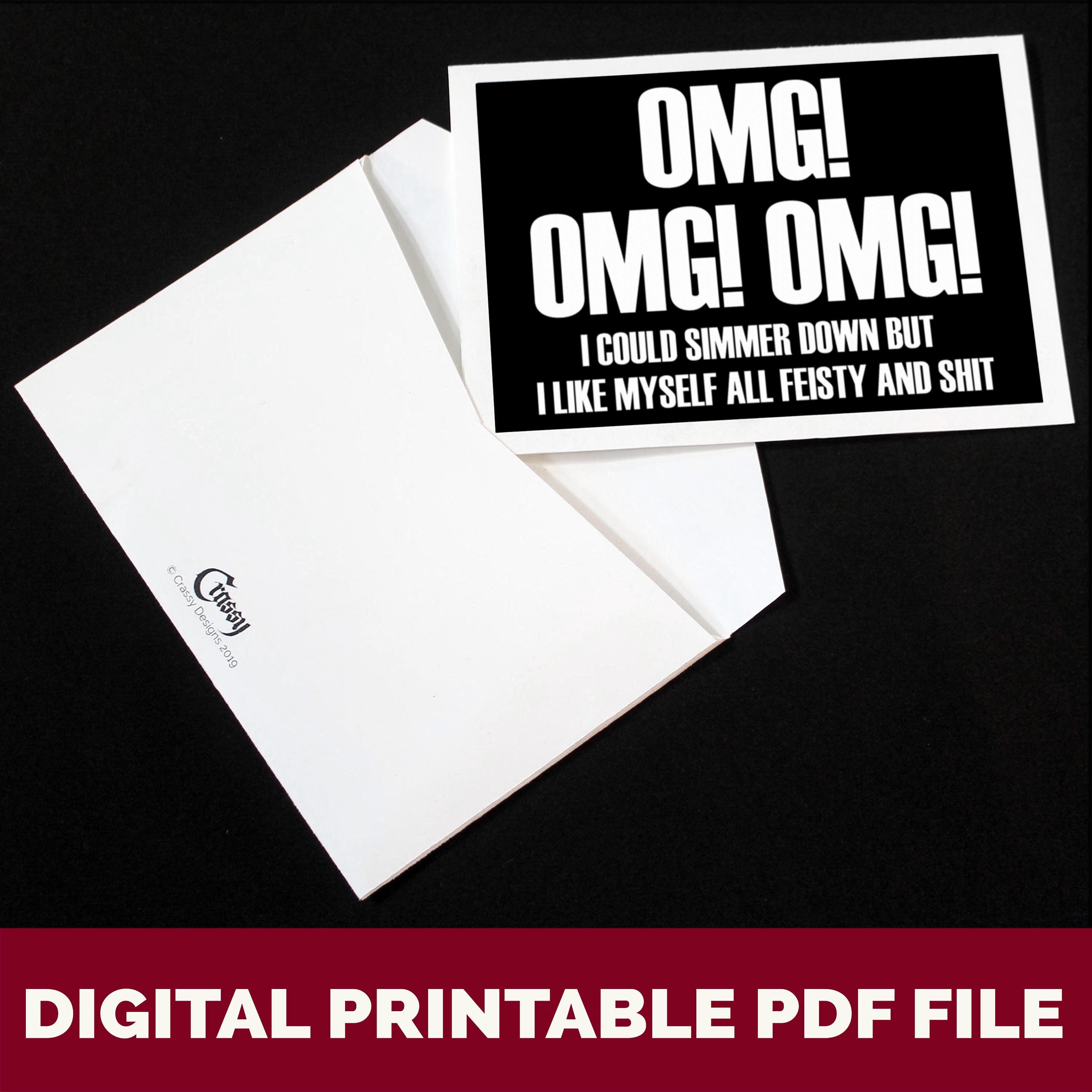 Printable Congratulations Card. OMG Funny Graduation Card - Etsy