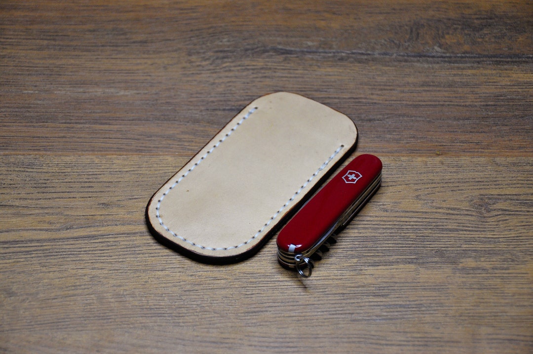 Handmade Leather Pocket Slip,swiss Army Knife Sheath/ Holster, Leather ...