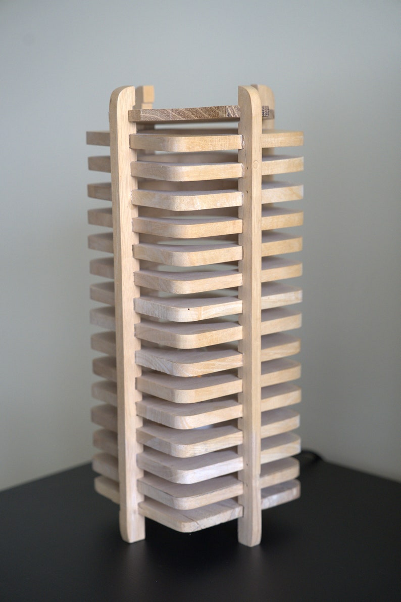 Handcrafted Unique Wooden Lamp Boho Natural Design Cozy and Artisanal ...