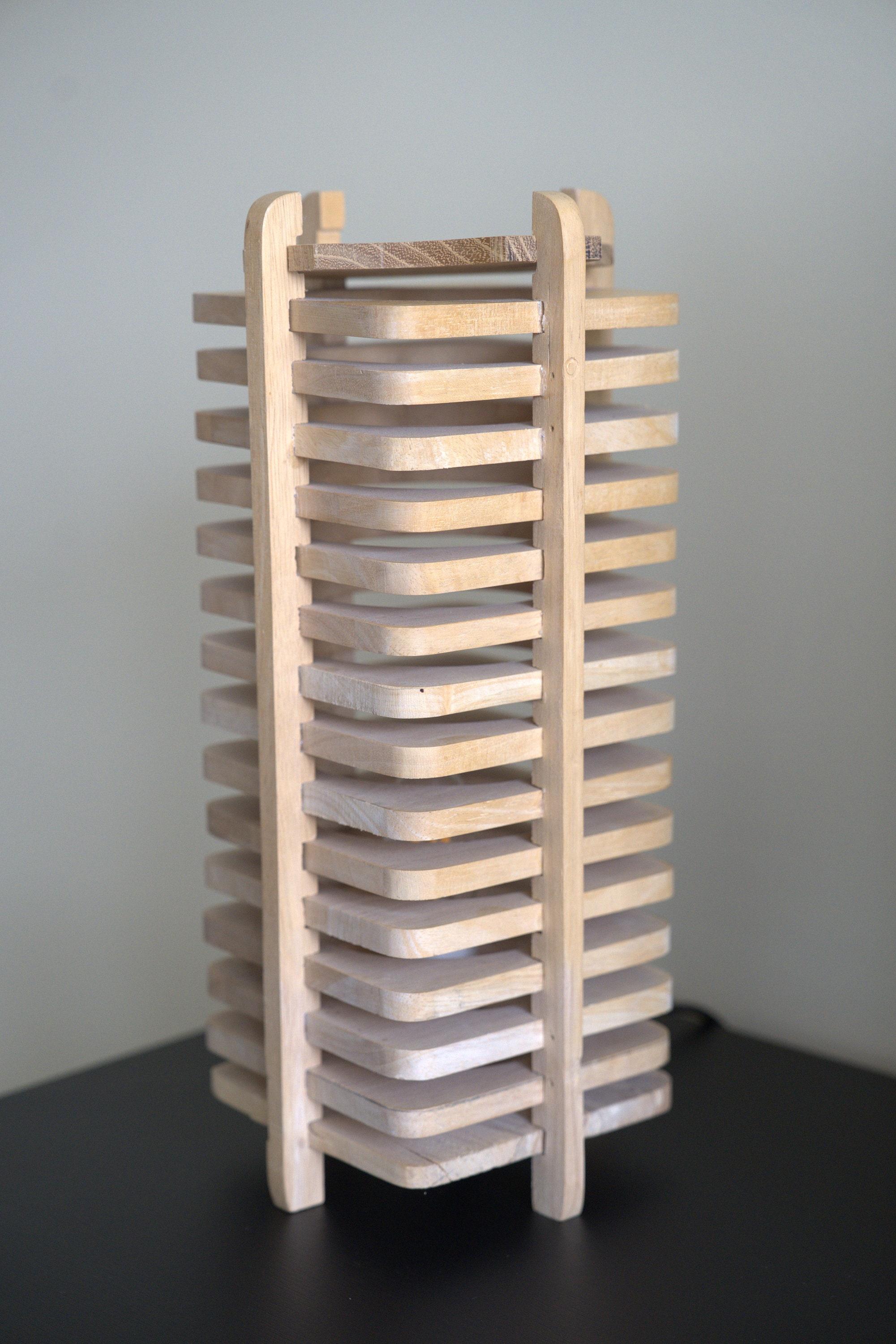 Handcrafted Unique Wooden Lamp Boho Natural Design Cozy and Artisanal ...