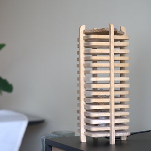 Handcrafted Unique Wooden Lamp Boho Natural Design Cozy and Artisanal ...