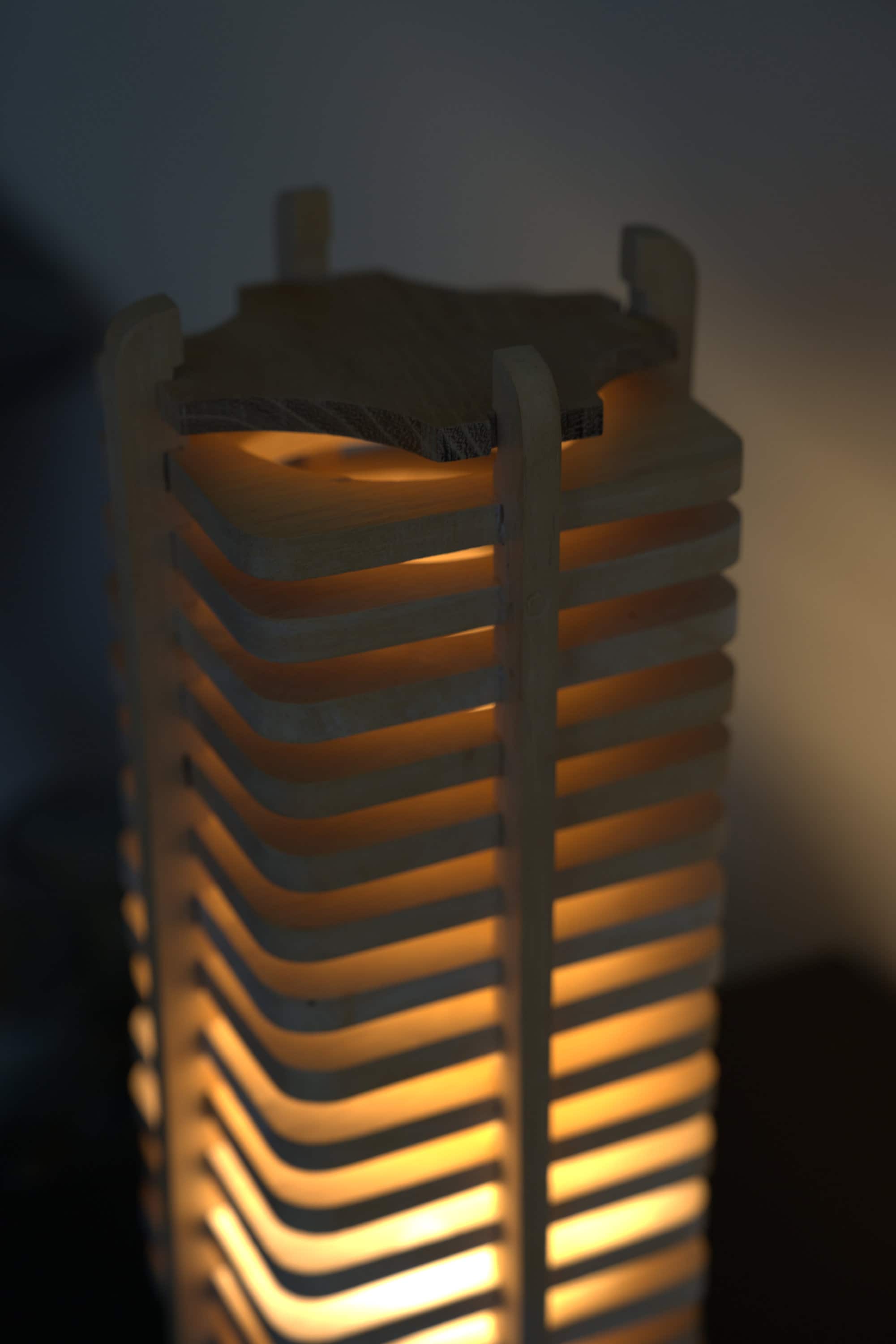 Handcrafted Unique Wooden Lamp Boho Natural Design Cozy and Artisanal ...