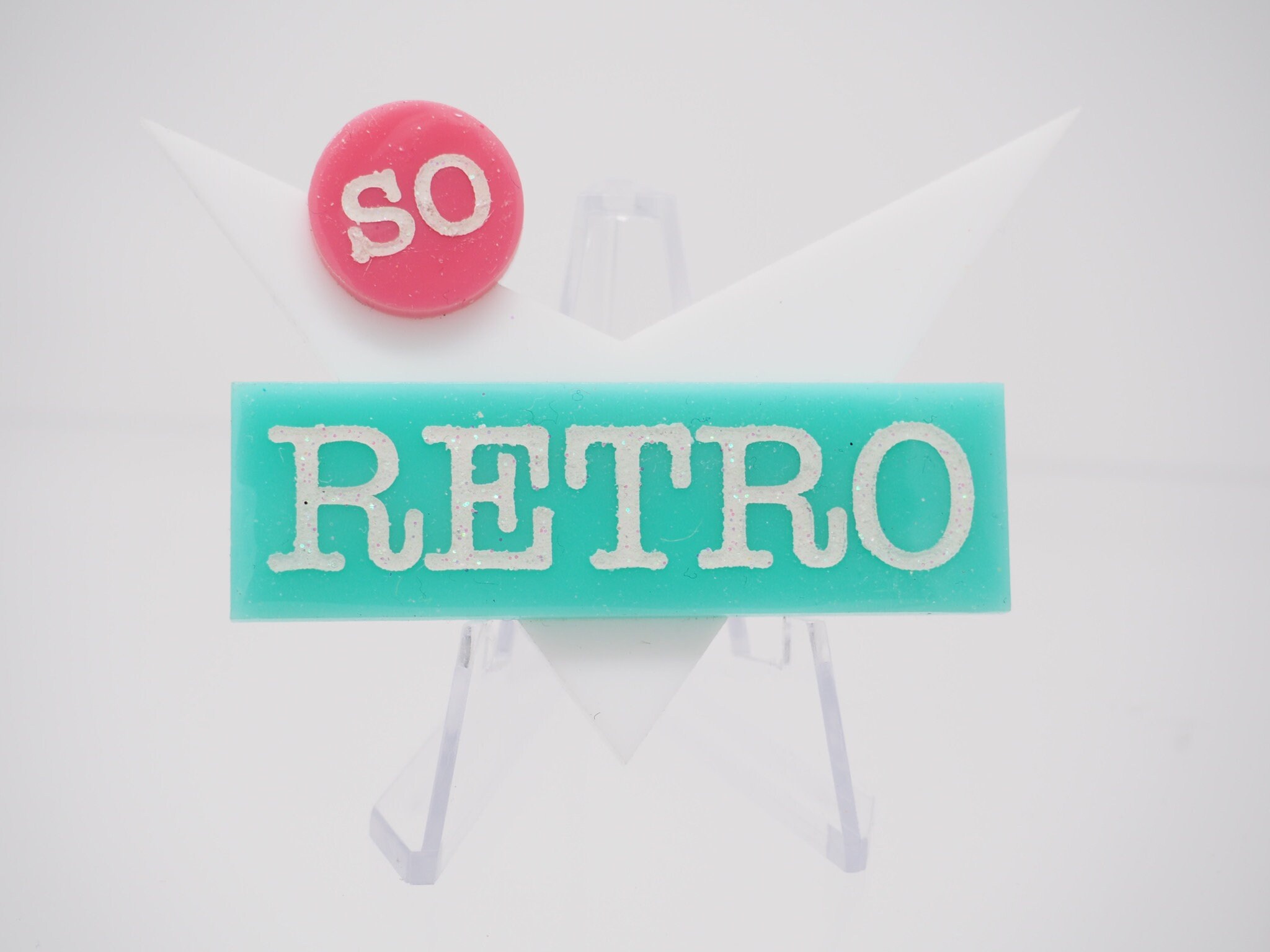 So Retro Acrylic Brooch | Etsy