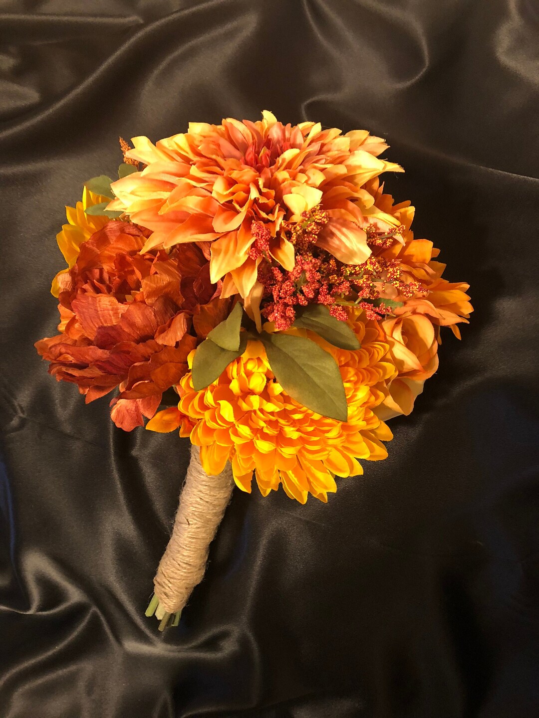 Fall Colors Wedding Bouquet - Etsy