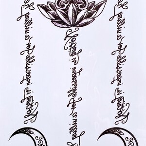 Waterproof Temporary Sunshine Sun Helios Star Western Flower Moon Heart ...